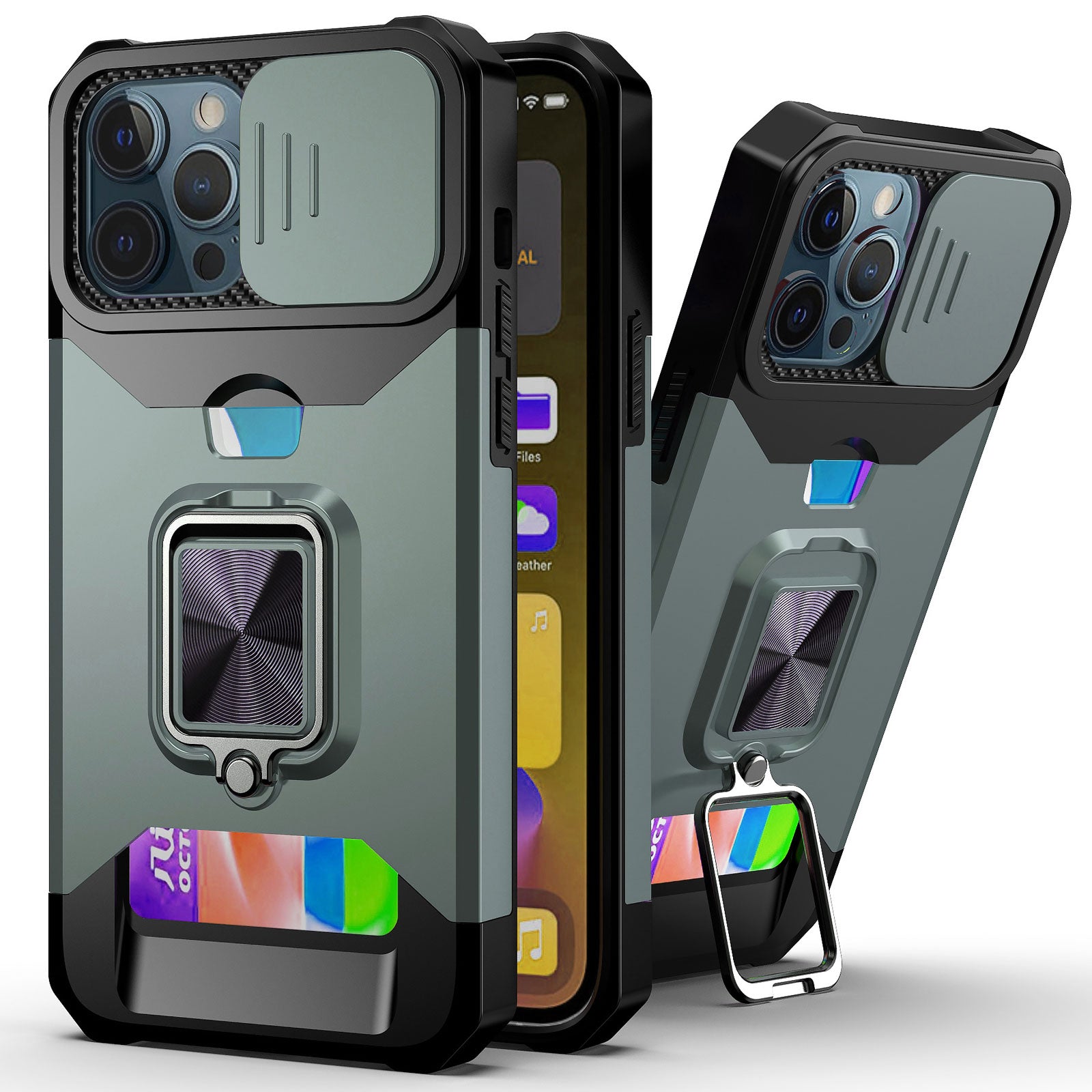 Heavy Duty Armor iPhone Cases with Card Holder | HoHo Cases