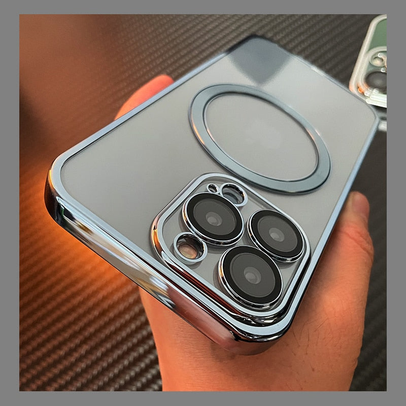 Transparent MagSafe Plating iPhone Case | HoHo Cases