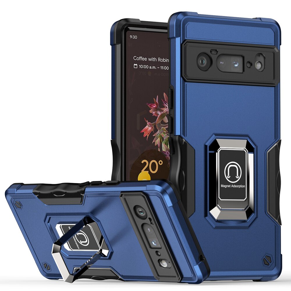 Shockproof Armor Google Pixel Case with Metal Ring Stand – HoHo Cases