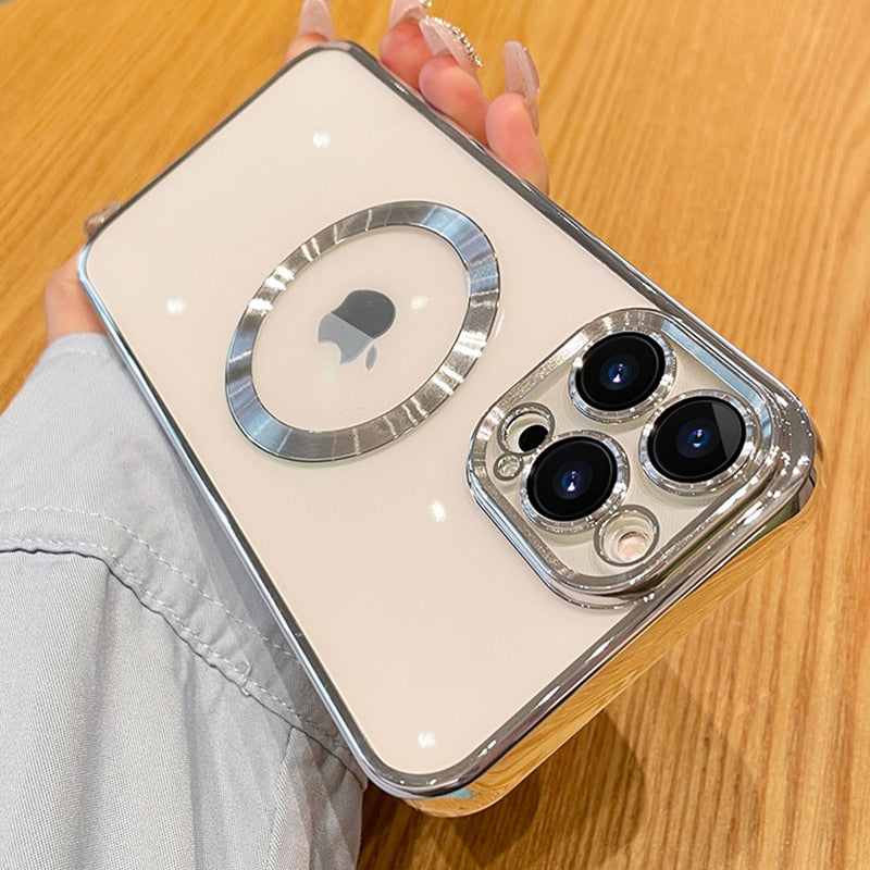 Transparent MagSafe Plating iPhone Case | HoHo Cases