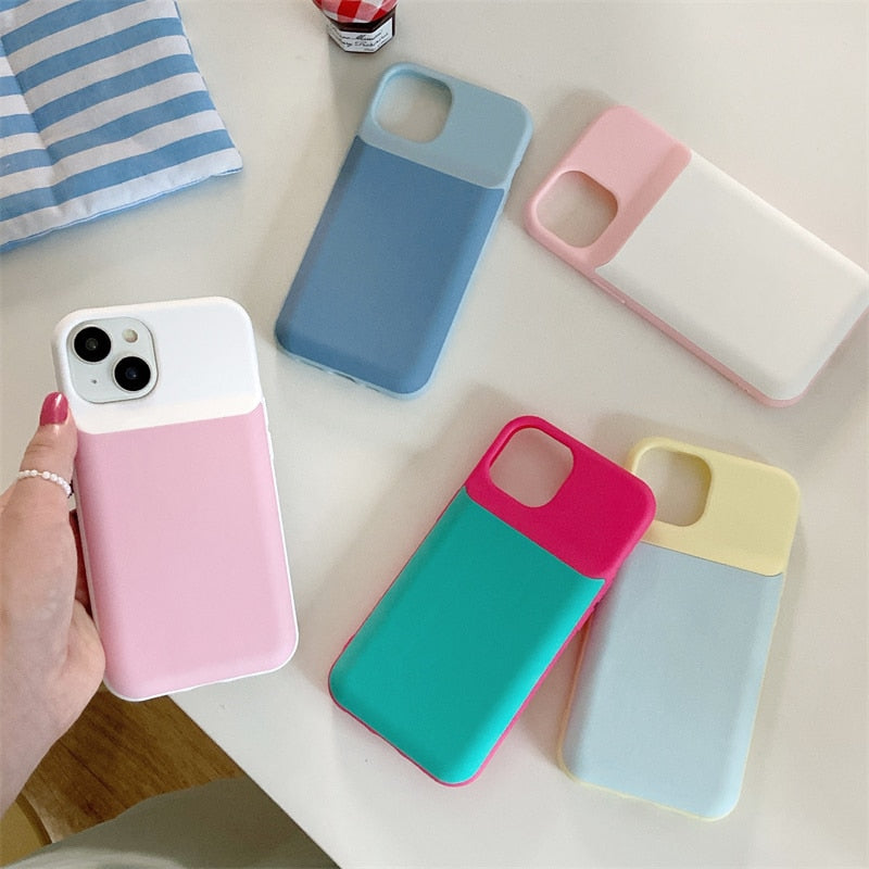 Dual-Pastel Color Soft Silicone iPhone Case – HoHo Cases